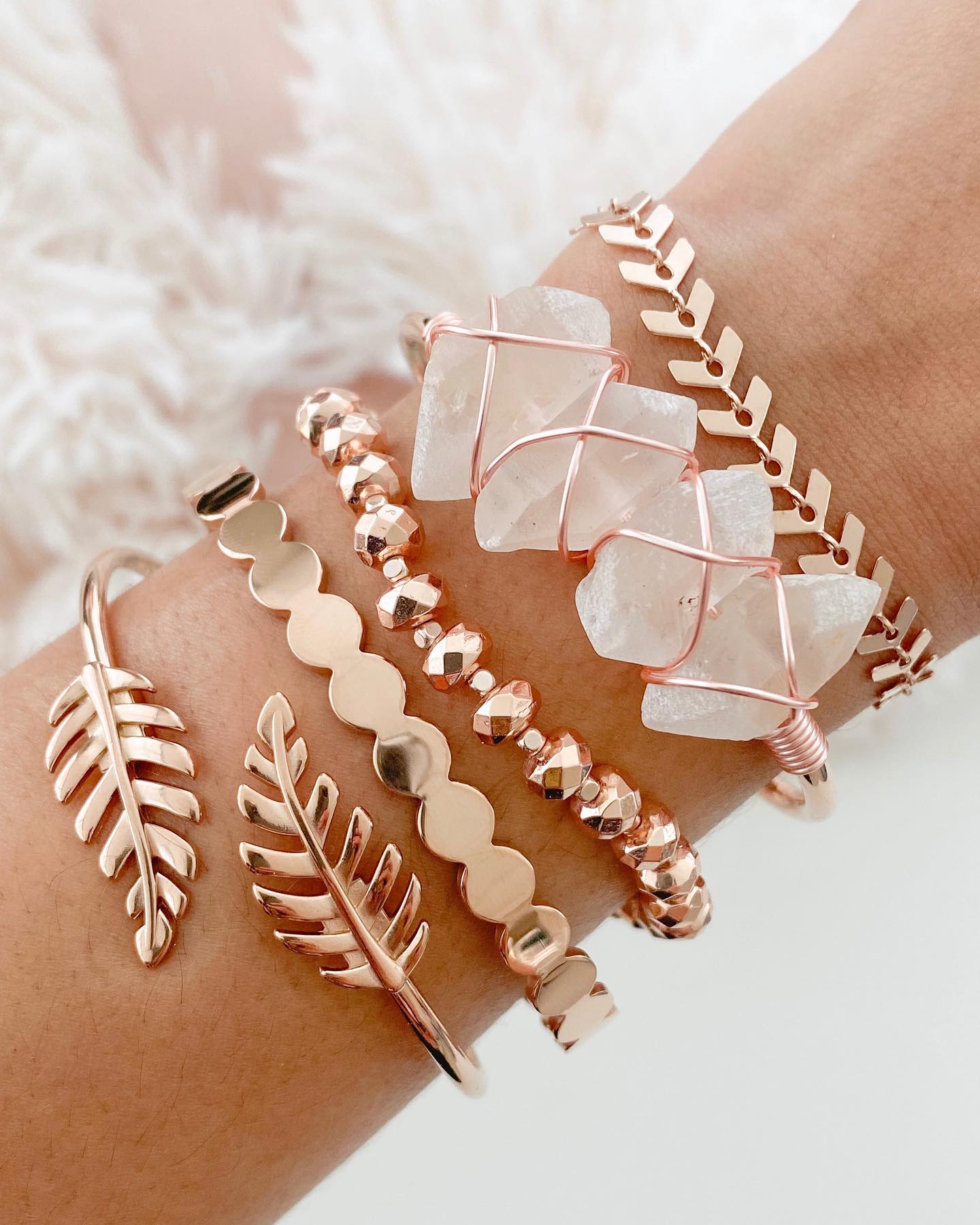 Cute rose gold bracelets store